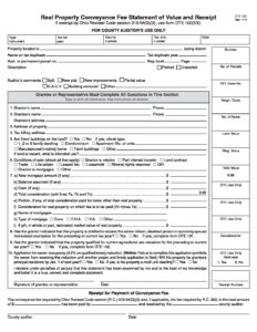 Statement of Conveyance of Homestead Property - Auditor